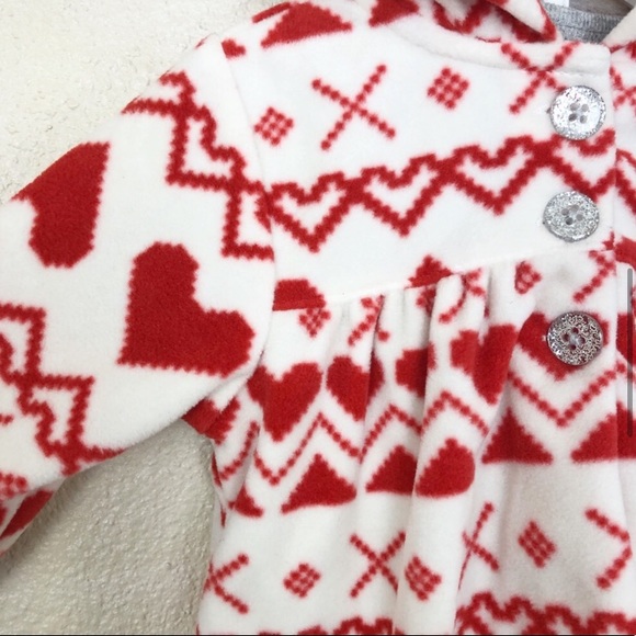 Carter's | Matching Sets | Carters Heart Fleece Hooded Jacket 3piece ...